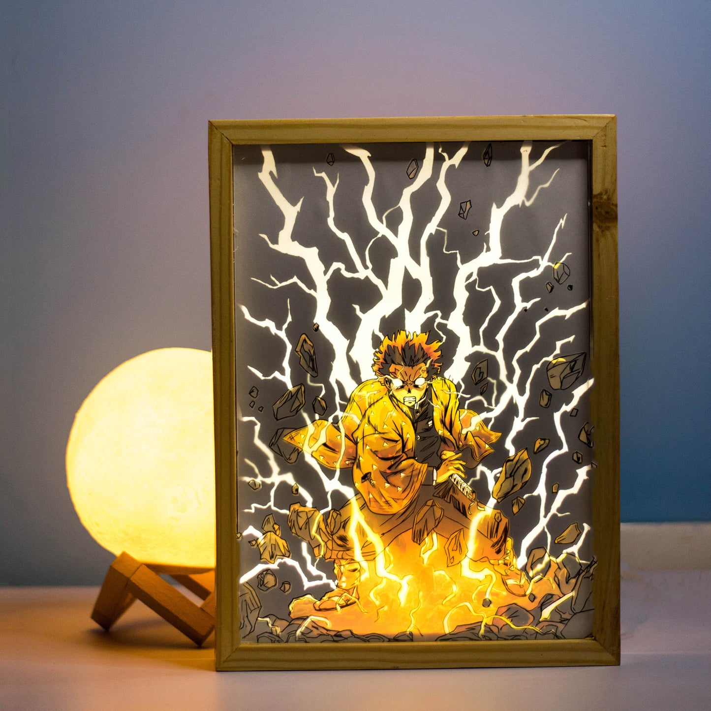 Zenitsu Thunder Breathing Light Art – Pure Panda